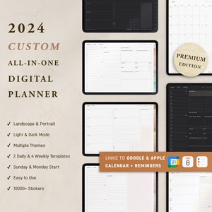 2024 Digital Planner, Goodnotes Planner, Daily Planner, Weekly Planner ...