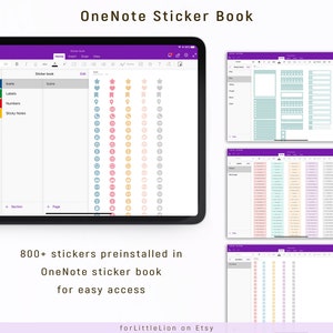 Onenote STUDENT Templates, One Note Academic Templates Android - iPad ...