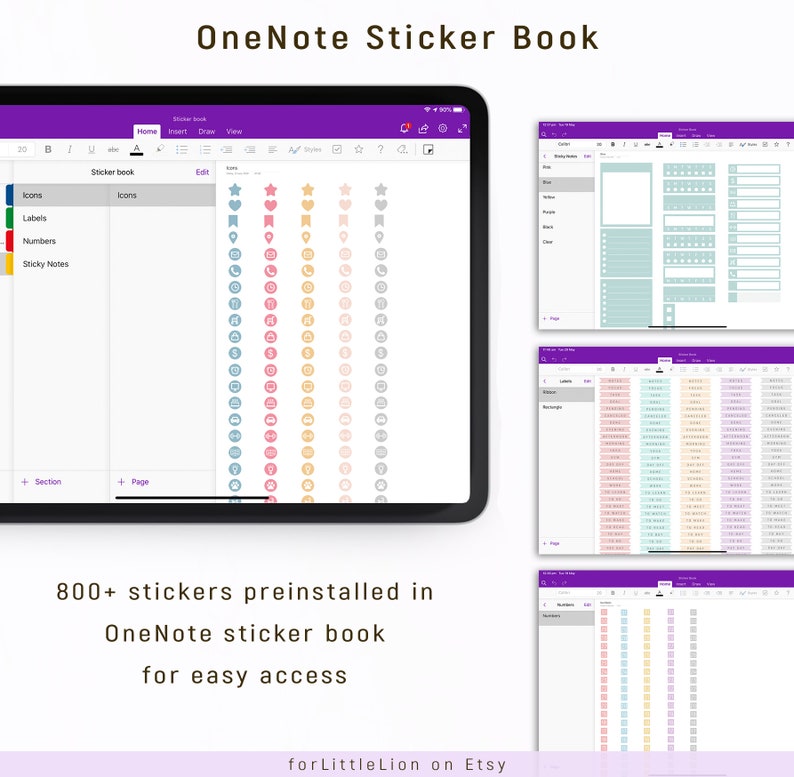 Onenote STUDENT Templates, One Note Academic Templates Android - iPad ...