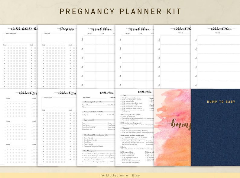 Pregnancy Journal PRINTABLE Pregnancy Planner Pregnancy | Etsy