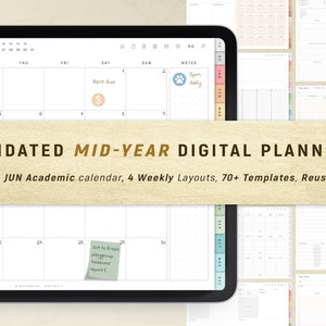 Mid Year Digital Planner, Goodnotes Planner, iPad Planner, Daily ...