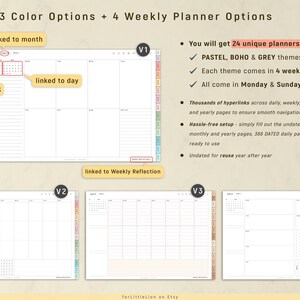Digital Planner Goodnotes Planner UNDATED REUSABLE Any Year - Etsy