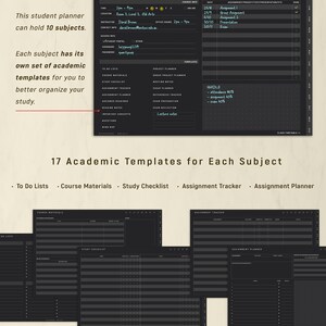 Student Digital Planner 2025 - DARK Mode, Goodnotes Academic Planner ...