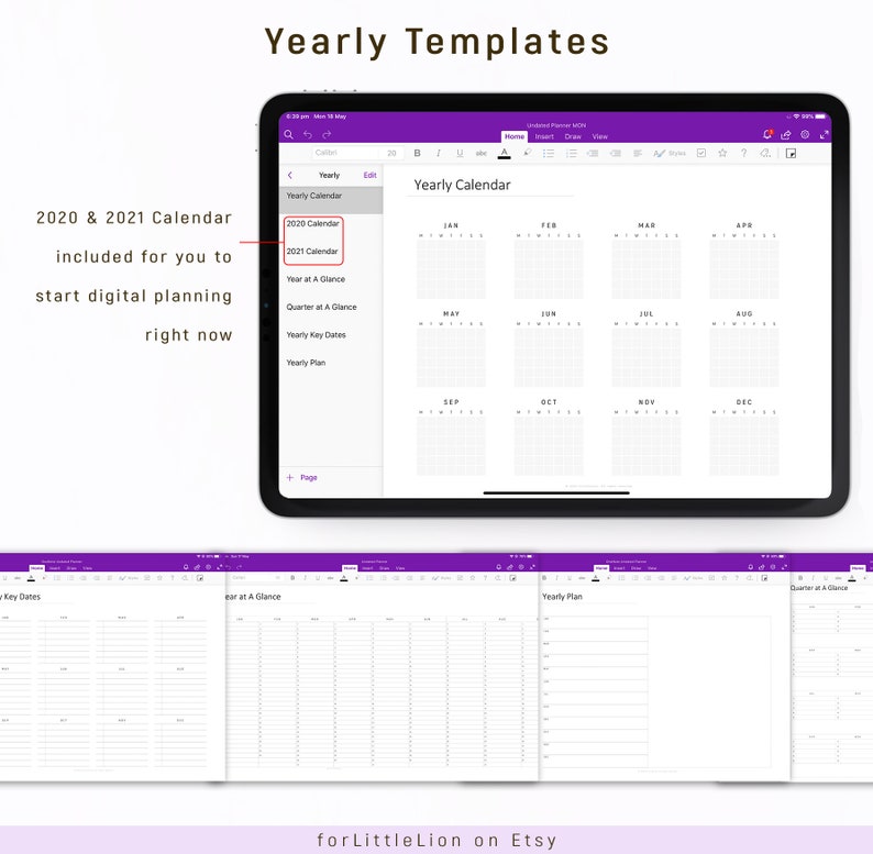 Onenote Digital Planner UNDATED, One Note Planner Android - iPad ...