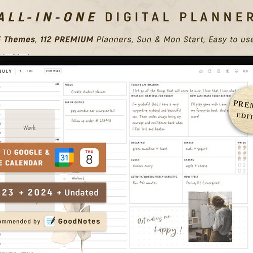 2022-2023 Digital Student Planner Goodnotes Compatible - Etsy