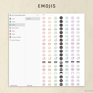 Onenote Stickers, Digital Stickers Onenote, One Note Stickers - Etsy