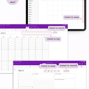 Onenote Digital Planner UNDATED, One Note Planner Android - iPad ...