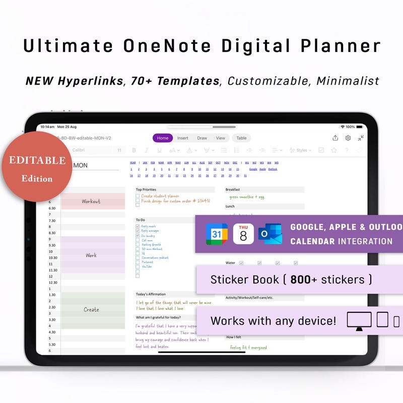 Onenote Digital School - Etsy