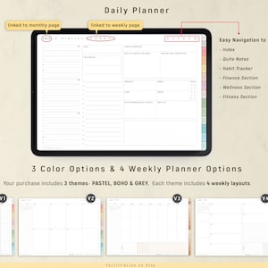 PREMIUM UNDATED Digital Planner, Goodnotes Planner, iPad Planner, Daily ...