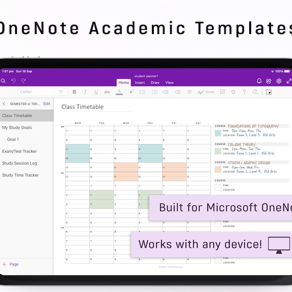 Onenote Student Note Template - Etsy Australia