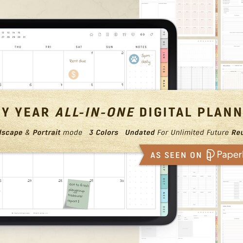Undated Digital Planner for Goodnotes Notability Ultimate - Etsy