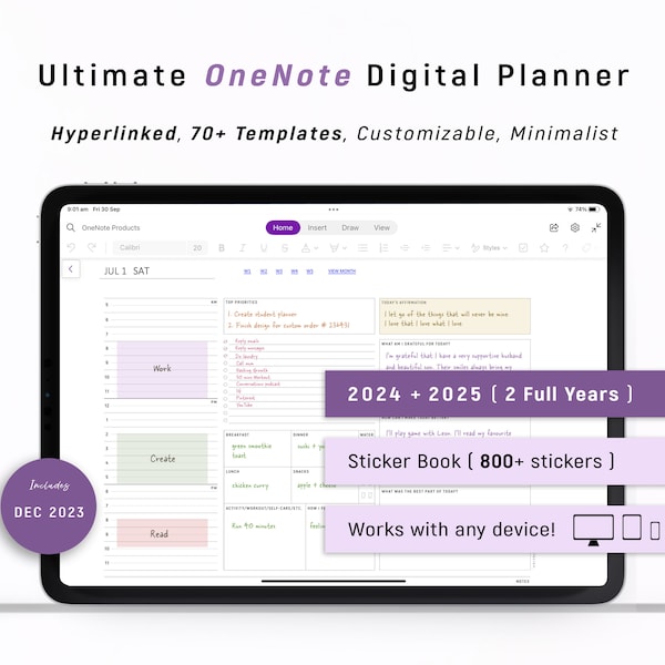 Onenote Digital 2024 - Etsy