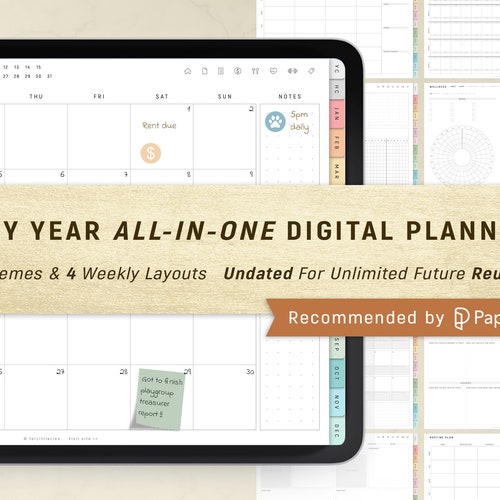 Goodnotes Planner Digital Planner Undated Ipad Planner - Etsy