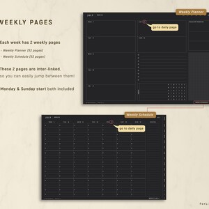 Student Digital Planner 2025 - DARK Mode, Goodnotes Academic Planner ...