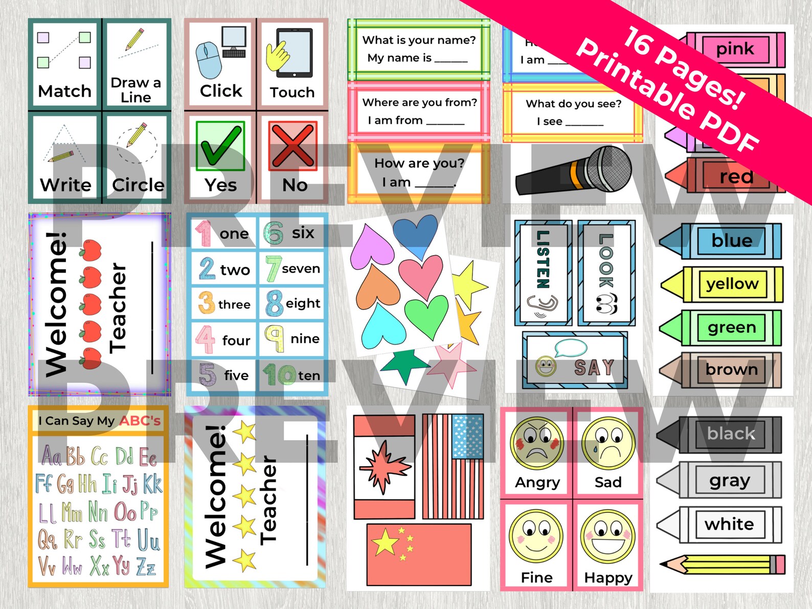 Fun Classroom Props for Teaching English Online Teaching ESL Online ...