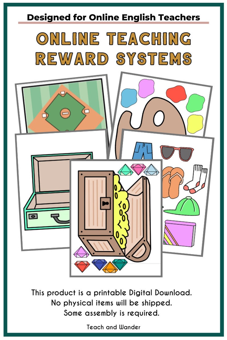 BUNDLE! 23 Printable Reward Systems for Teaching English Online ...