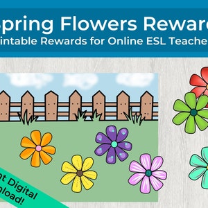 Spring Flowers Reward System for Teaching English Online | Online ...