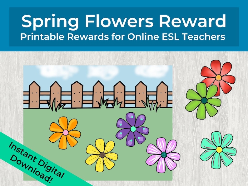 Spring Flowers Reward System for Teaching English Online | Online ...