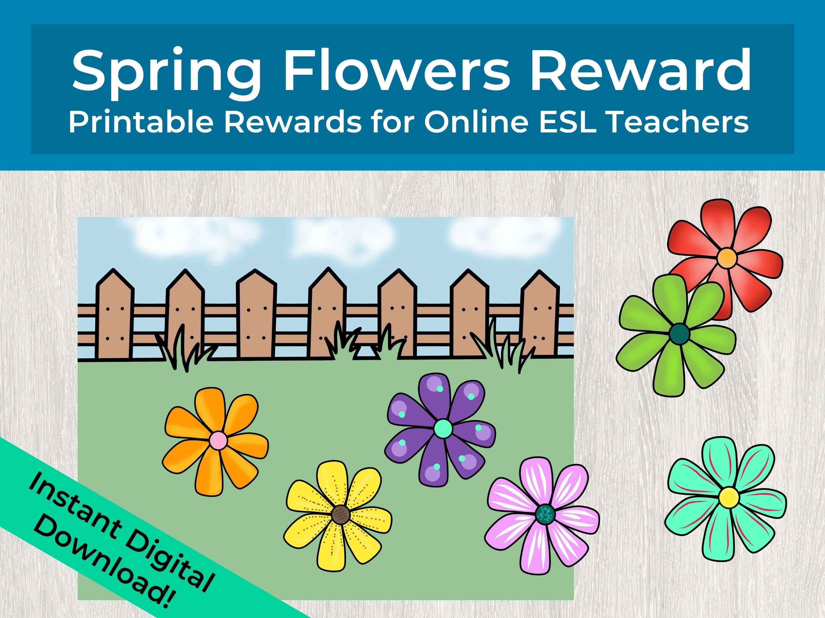 Spring Flowers Reward System for Teaching English Online | Online ...