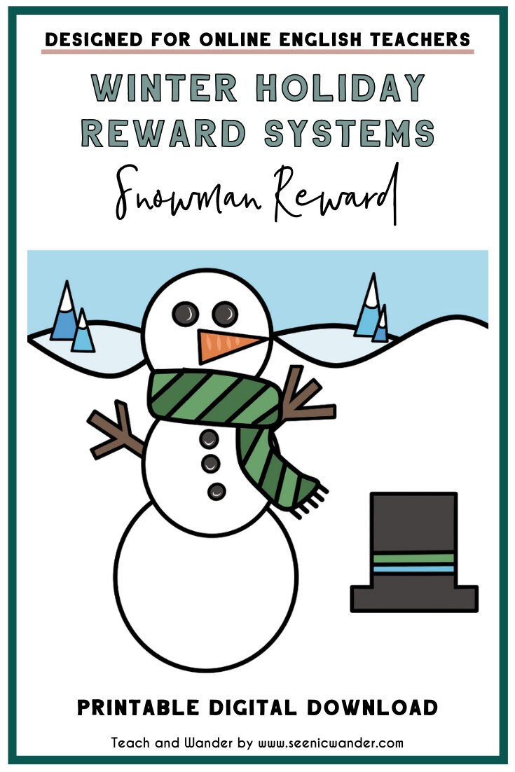 Holiday Reward Systems for Teaching English Online | Winter Props ...