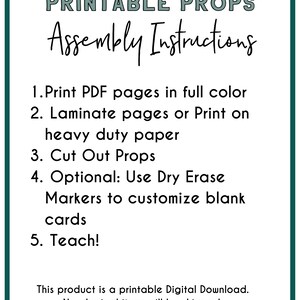 Math Basics Printable Props for Online English Teachers | Teaching Math ...