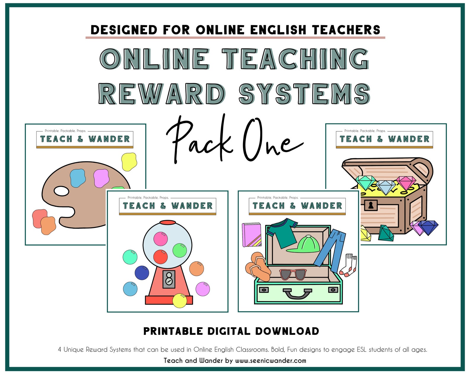Reward System Pack 1 | Printable Rewards for Online English Teachers ...