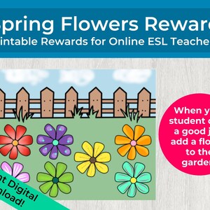 Spring Flowers Reward System for Teaching English Online | Online ...