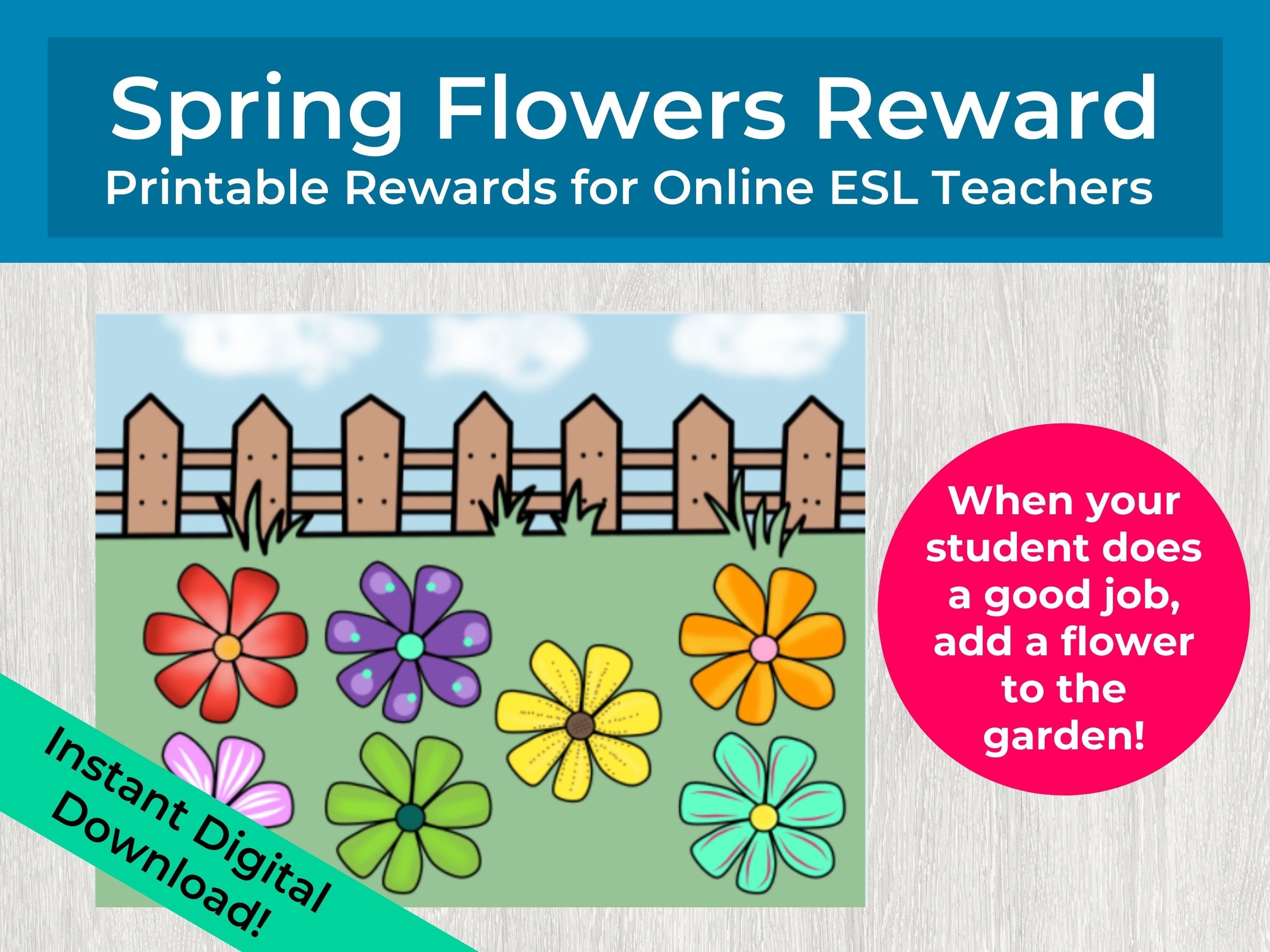 Spring Flowers Reward System for Teaching English Online | Online ...