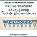 BLUE Classroom Welcome Banner Online Classroom Background | Etsy