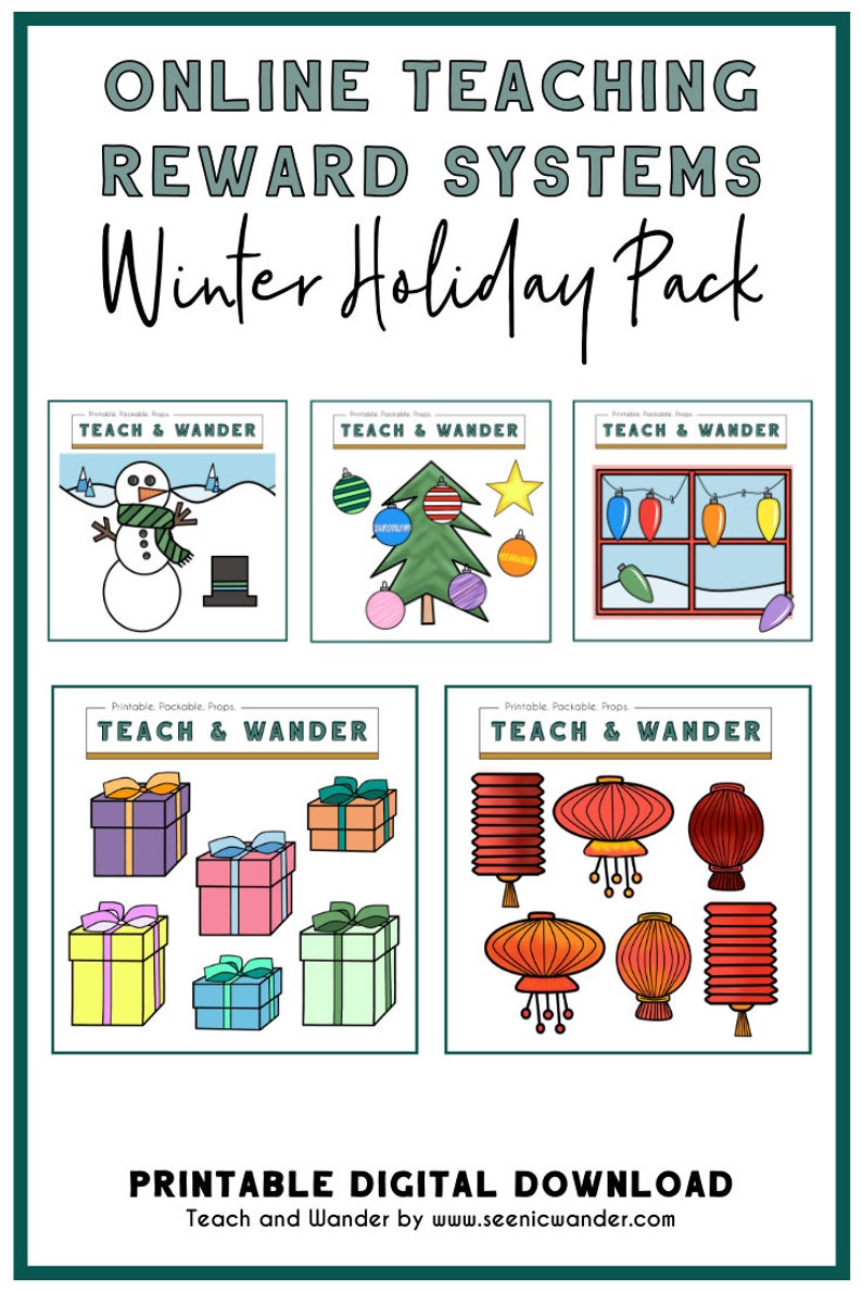 Holiday Reward Systems for Teaching English Online Winter - Etsy