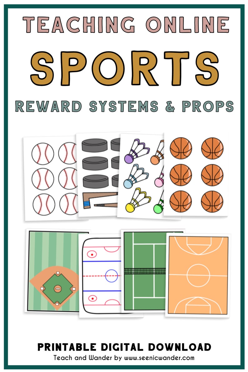 Sports Reward System & Props for Teaching English Online | ESL Props ...