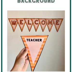 ORANGE Classroom Welcome Banner | Online Classroom Background | Online ...
