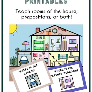Around the House Printable | Teaching Prepositions Activity | Printable ...