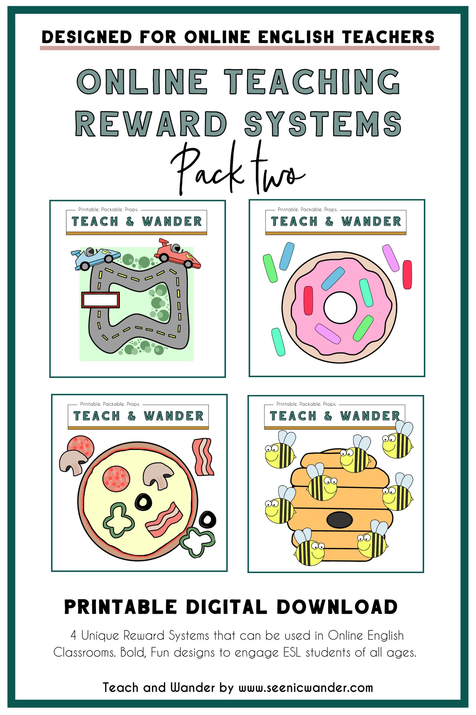 Reward System Pack 2 | Printable Reward Systems for Online English ...