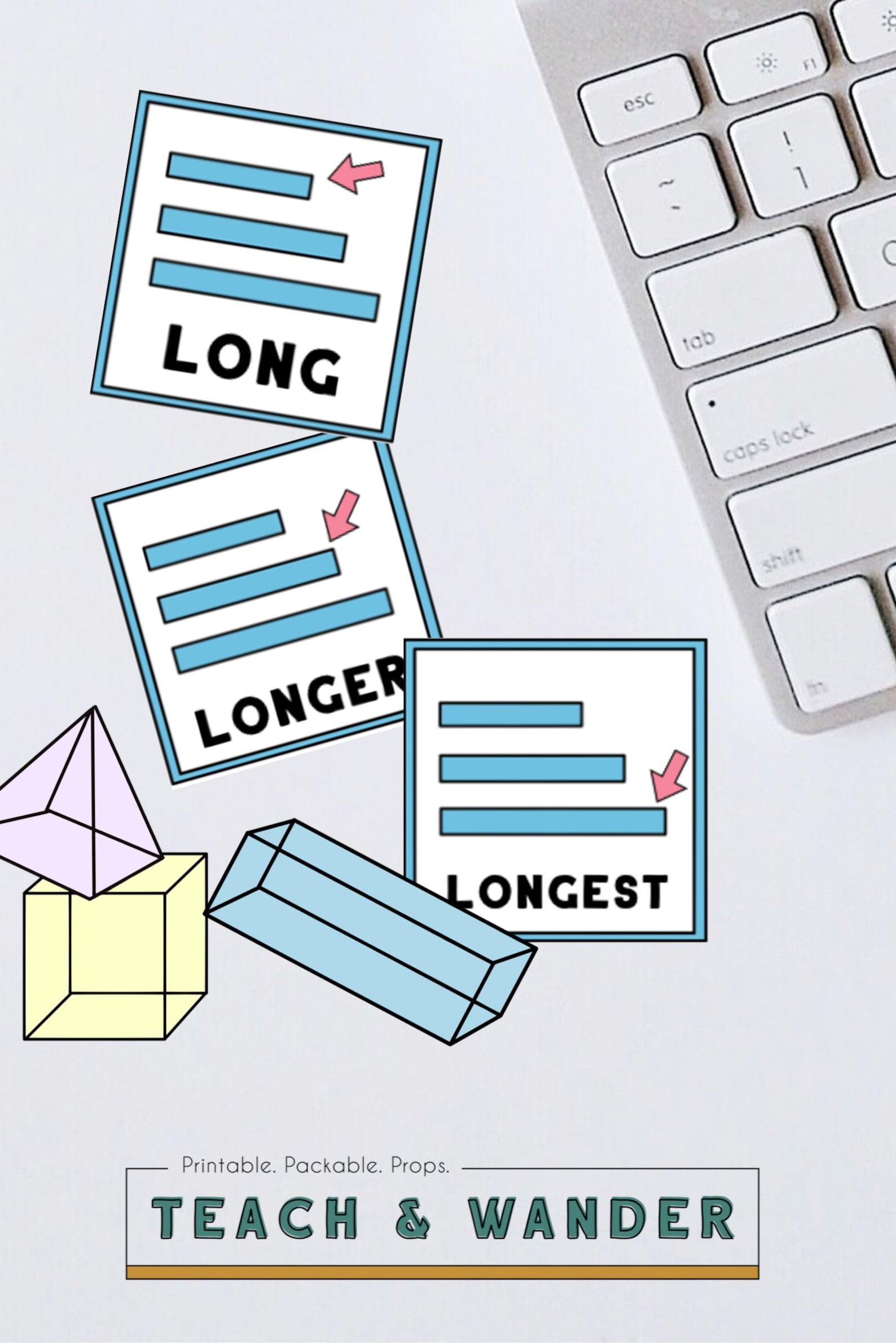 Math Basics Printable Props for Online English Teachers | Teaching Math ...