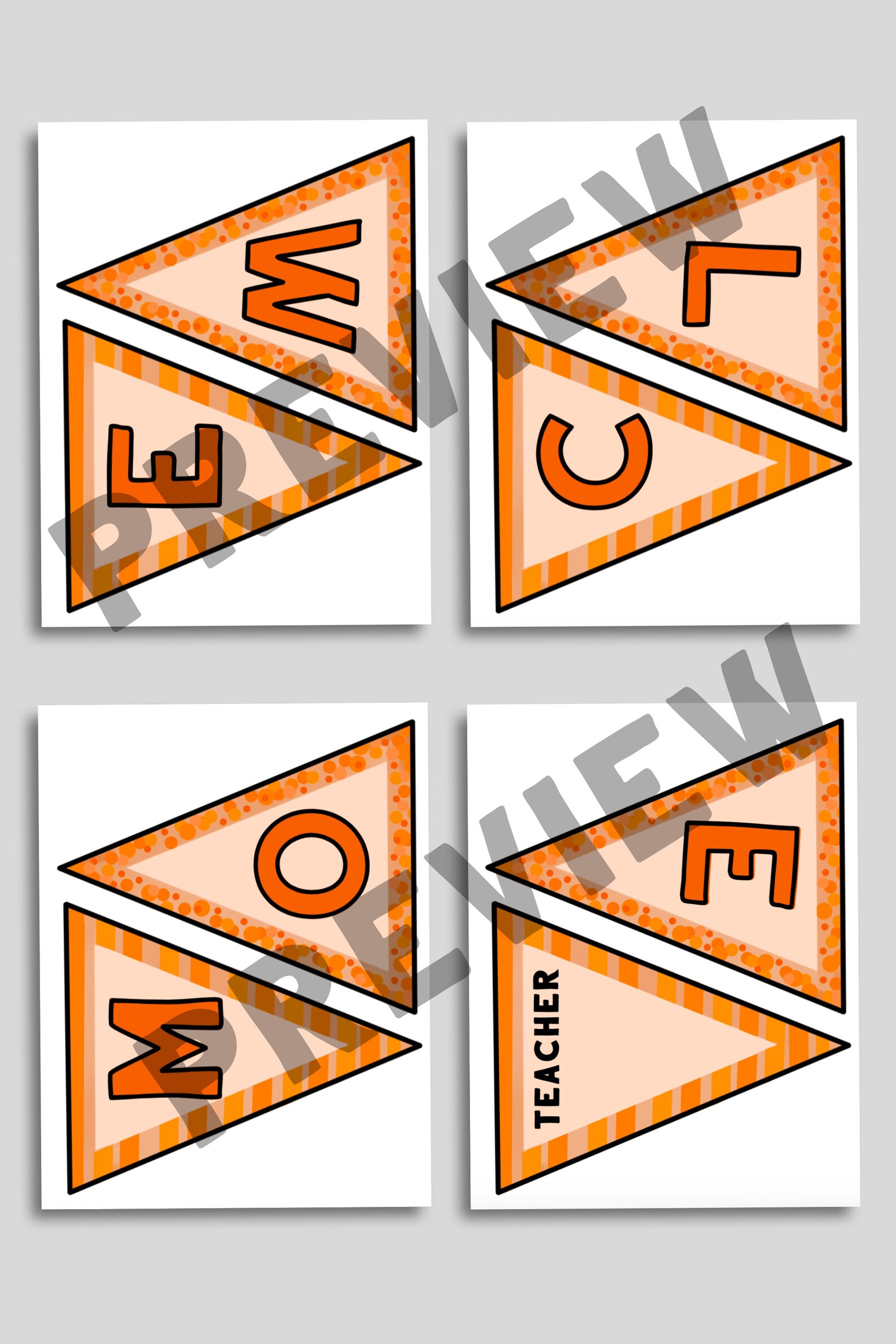 ORANGE Classroom Welcome Banner | Online Classroom Background | Online ...
