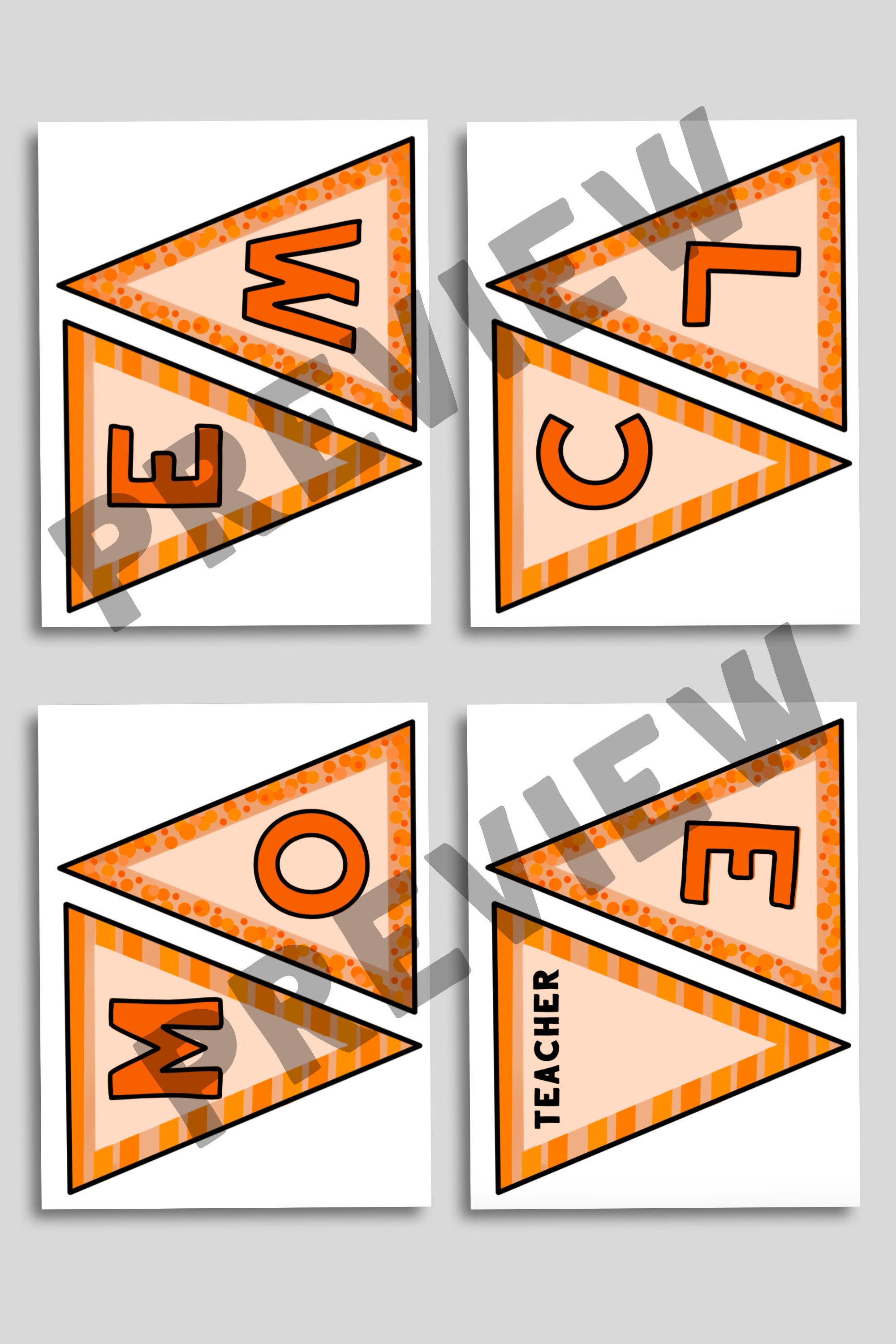 ORANGE Classroom Welcome Banner | Online Classroom Background | Online ...