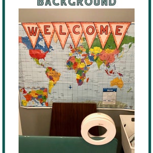 ORANGE Classroom Welcome Banner | Online Classroom Background | Online ...