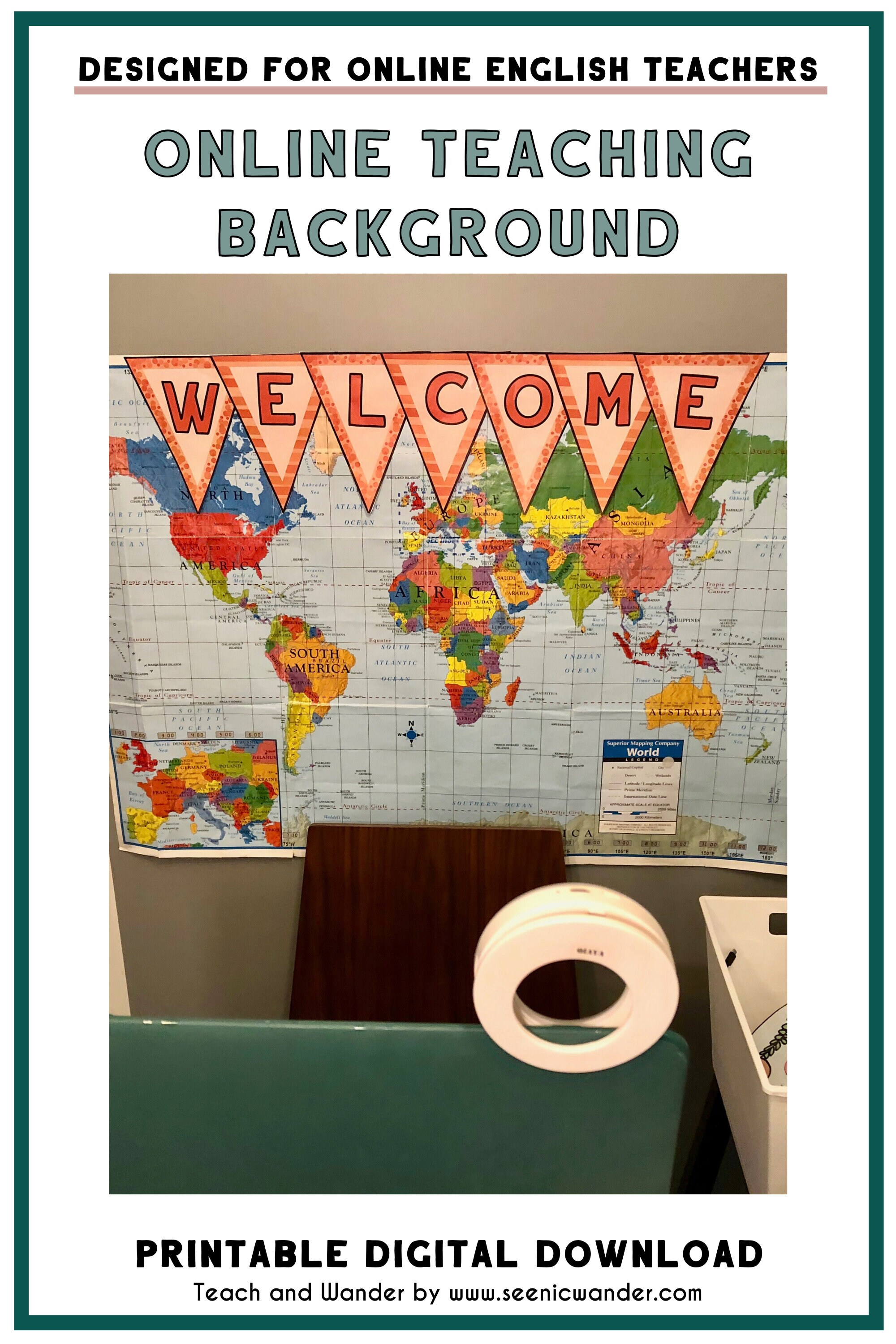 ORANGE Classroom Welcome Banner | Online Classroom Background | Online ...