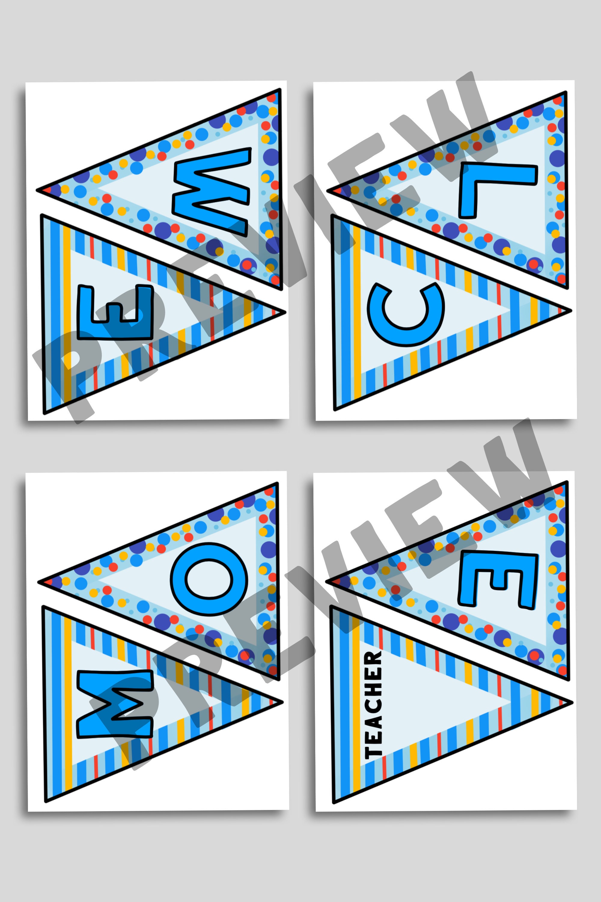 BLUE Classroom Welcome Banner | Online Classroom Background Printable ...