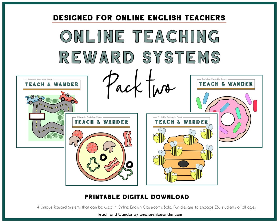 Reward System Pack 2 | Printable Reward Systems for Online English ...
