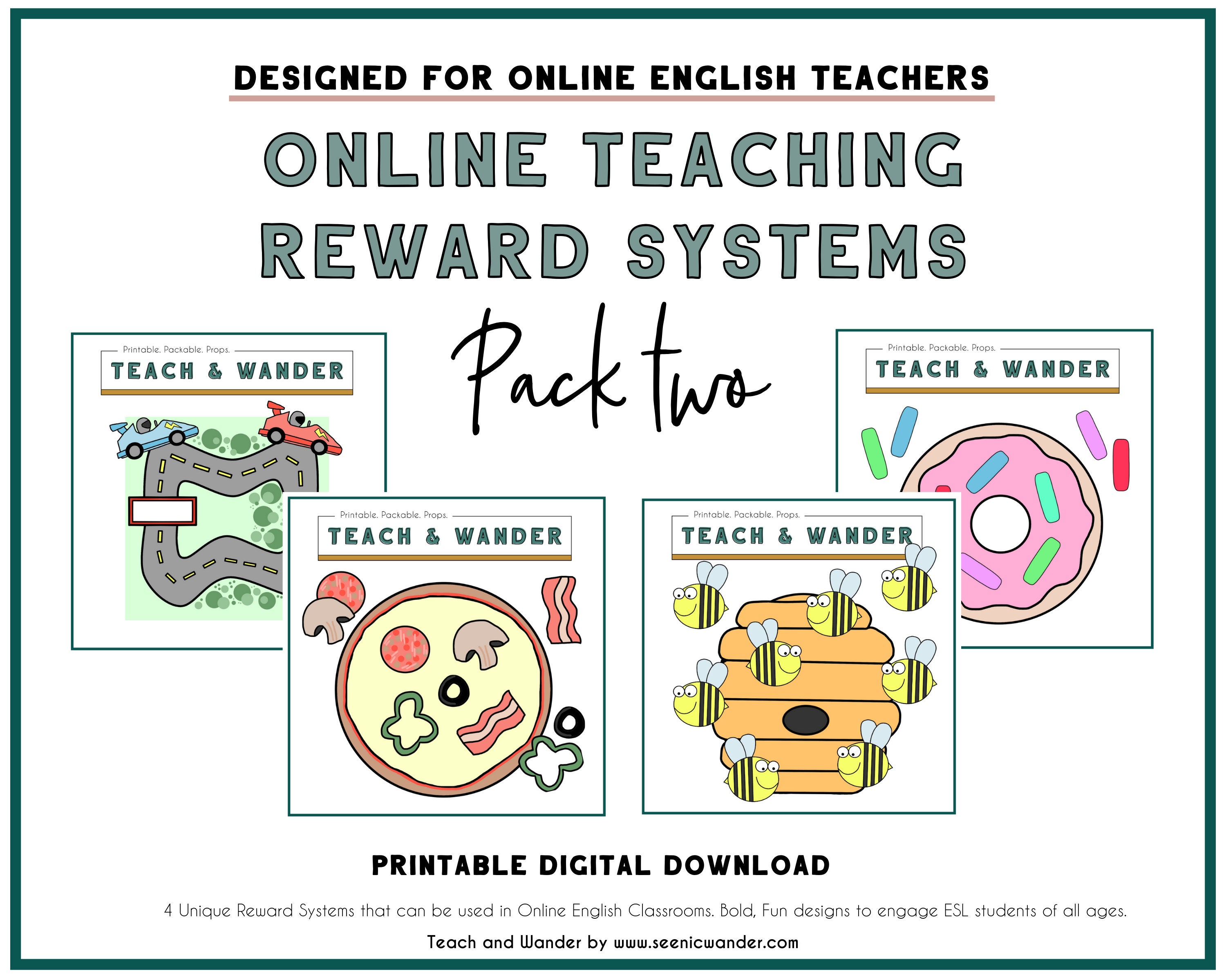 Reward System Pack 2 | Printable Reward Systems for Online English ...