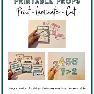 Math Basics Printable Props for Online English Teachers | Teaching Math ...