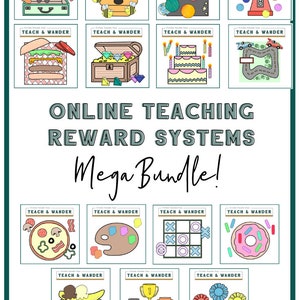 BUNDLE! 14 Online Teaching Reward Systems | Printable Rewards Systems ...