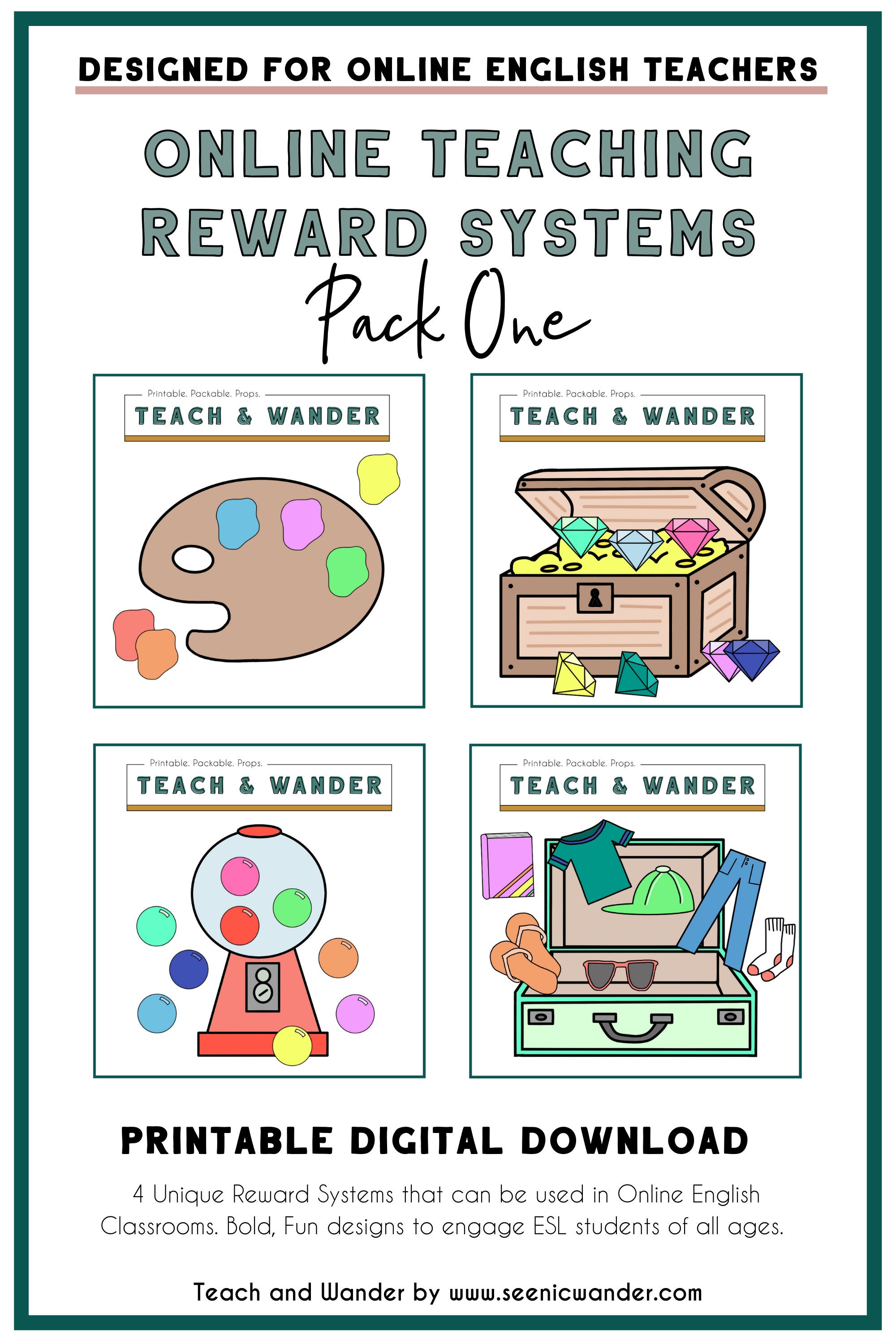 Reward System Pack 1 | Printable Rewards for Online English Teachers ...