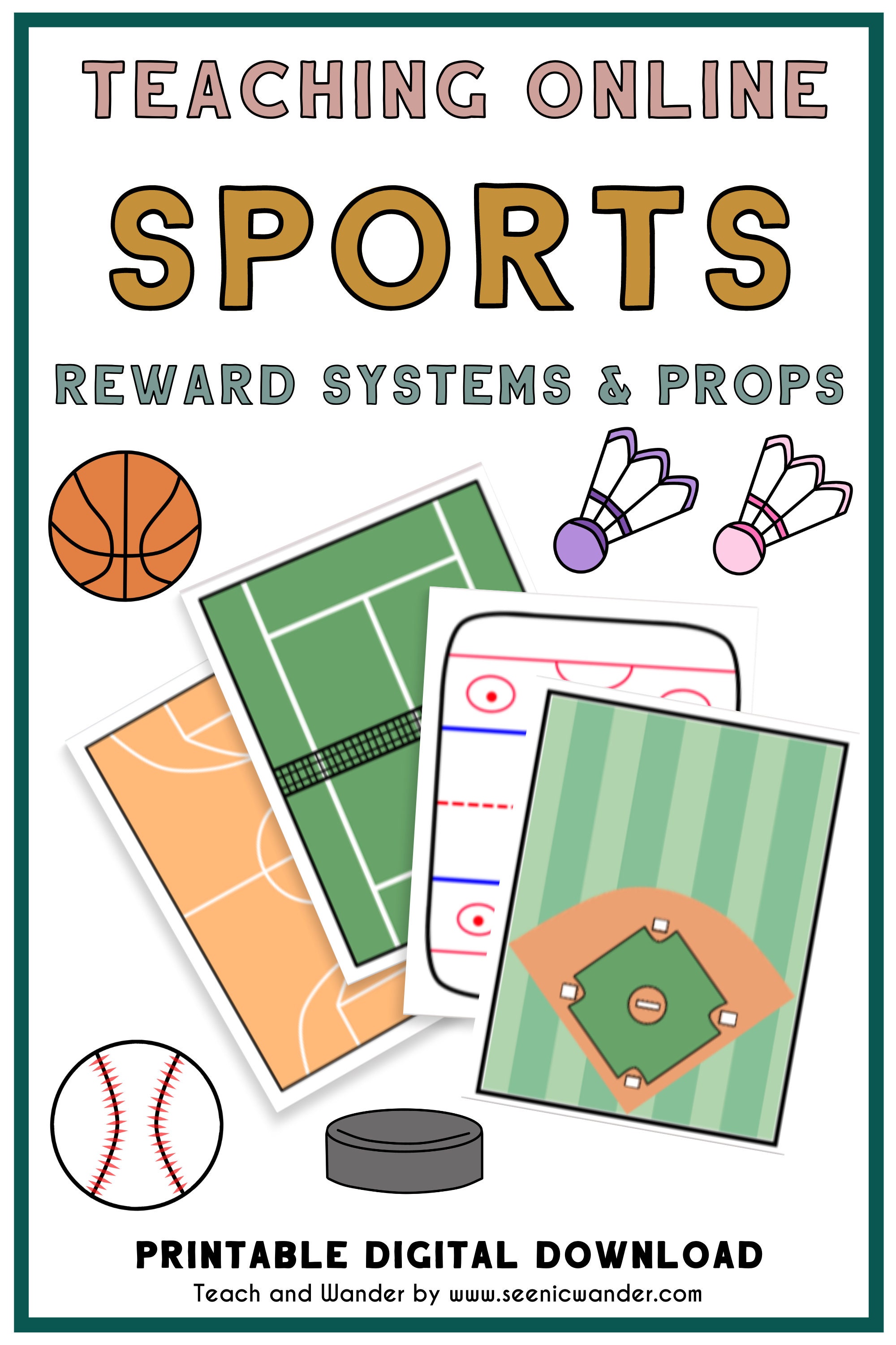 Sports Reward System & Props for Teaching English Online | ESL Props ...