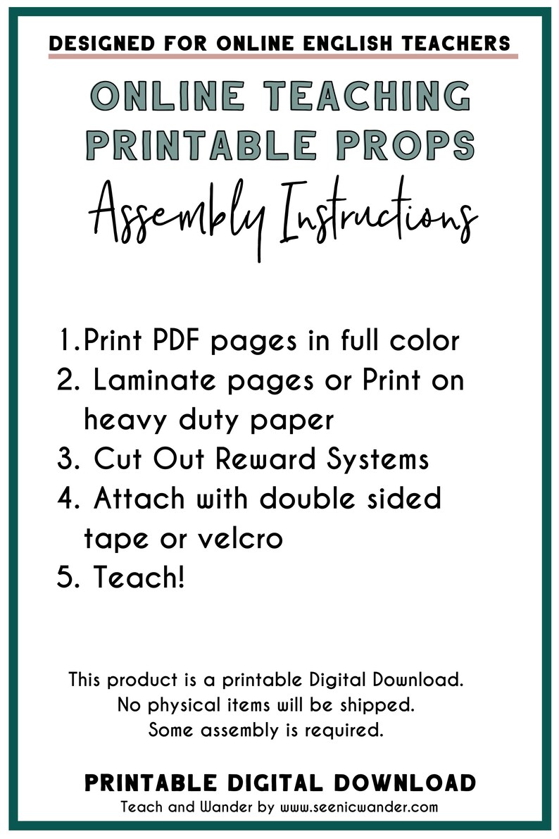 Sports Reward System & Props for Teaching English Online | ESL Props ...