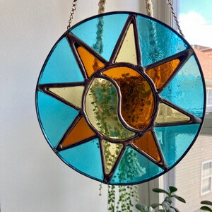 Sun Stained Glass Suncatcher - Etsy