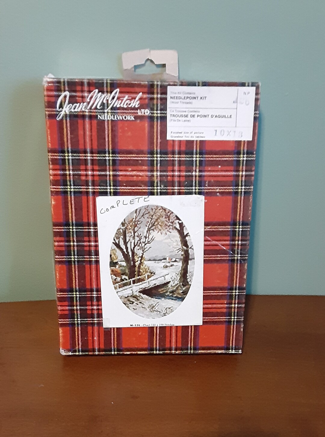 Vintage Jean Mcintosh Needlepoint Kit Winter Landscape by Moonlight M ...