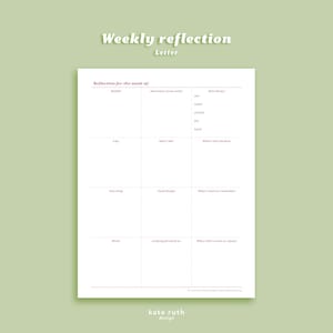 Weekly Reflection Printable - Etsy